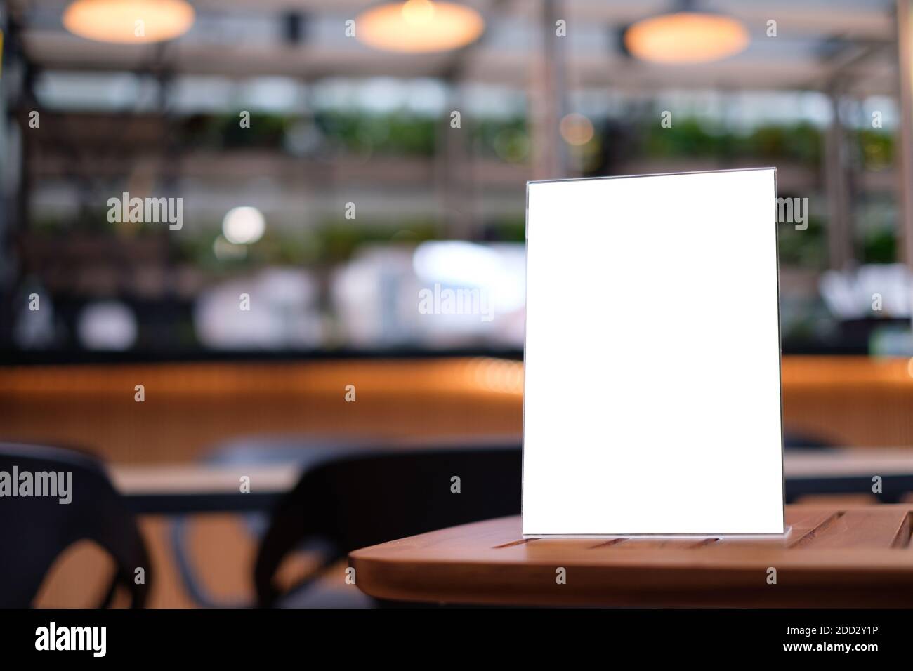 Stand Mock up Menu frame tent card blurred background design key visual ...
