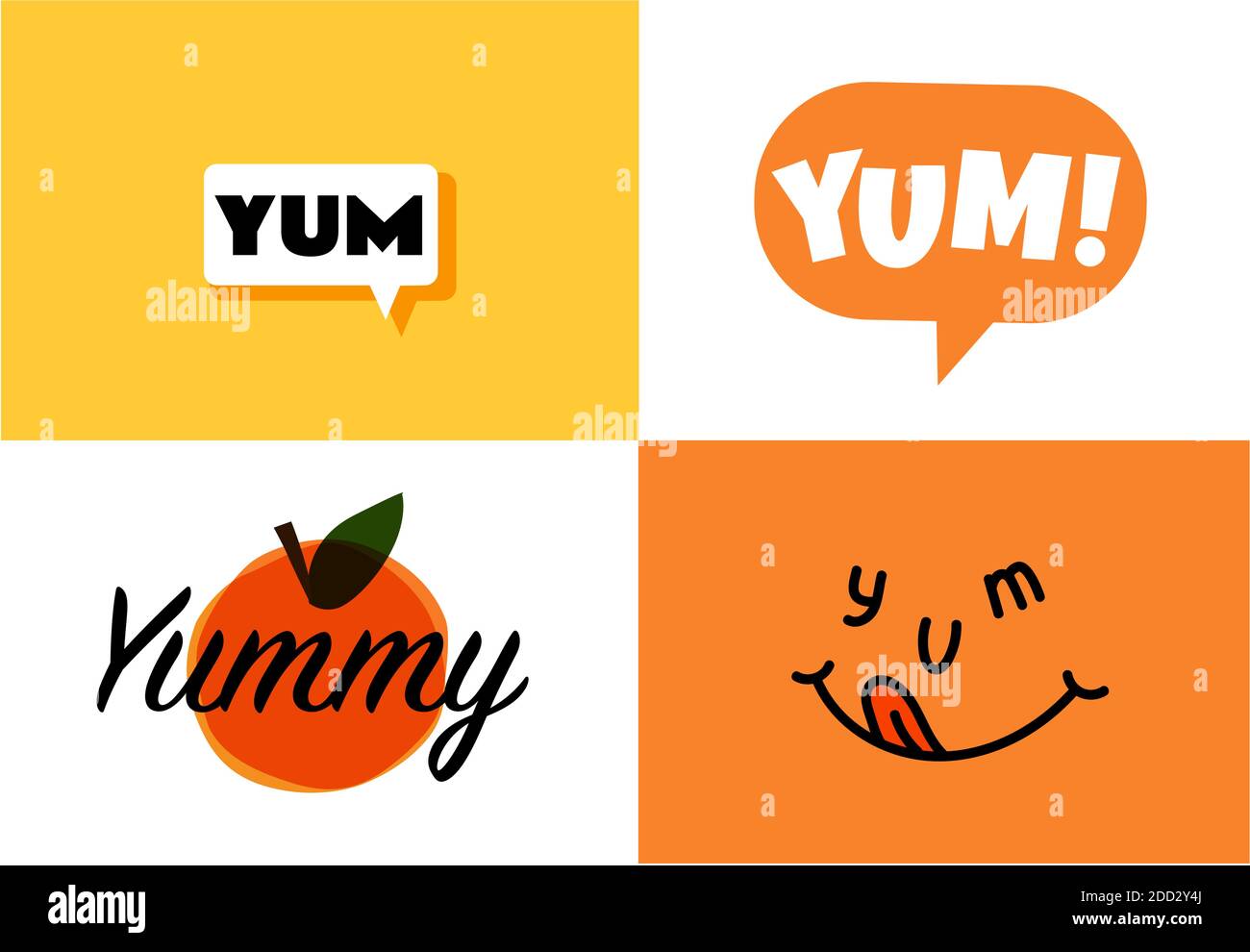 Yum text in the speech bubble. Yummy concept Stock Vector Image & Art ...