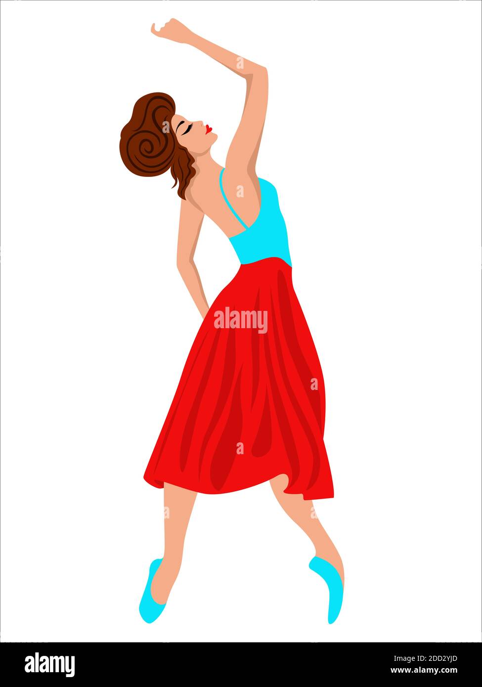 Ballet dancing woman in Stock Vector Images - Alamy