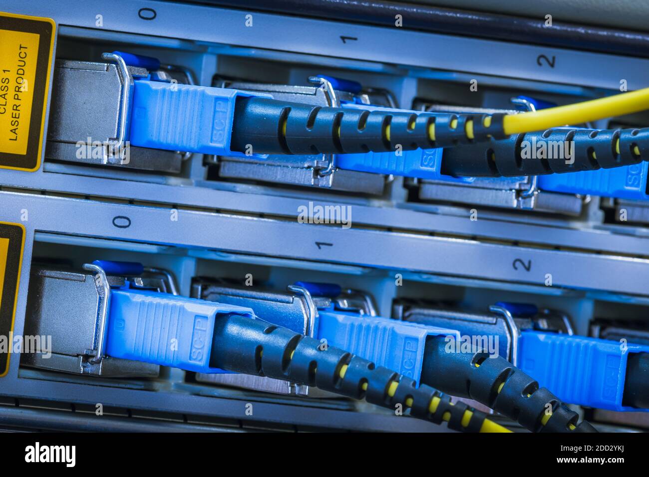 Optical Line Unit with Fiber Optical Network Cables Stock Photo - Alamy