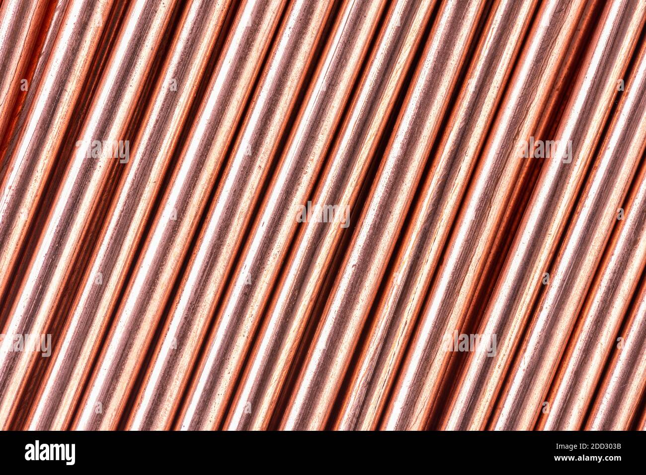 Copper wire, raw material and energy industry component Stock Photo - Alamy