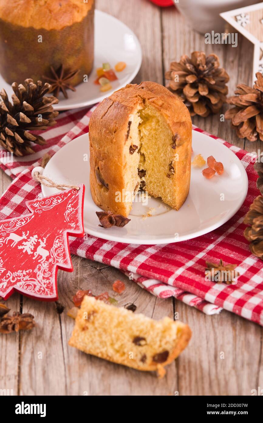 Panettone Christmas cake Stock Photo - Alamy