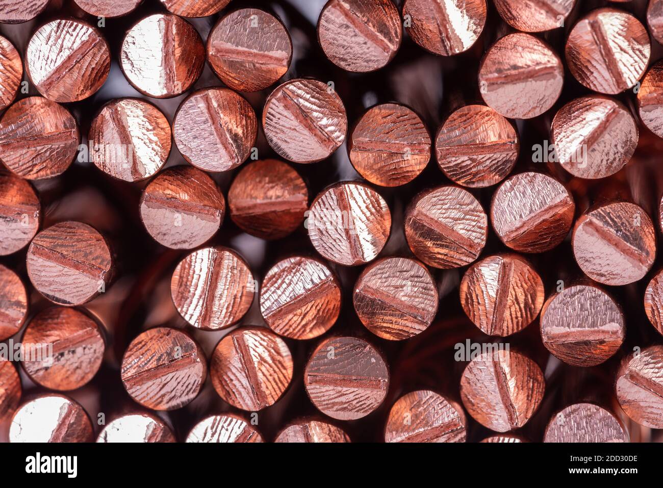 Copper wire cross section texture background Stock Photo - Alamy