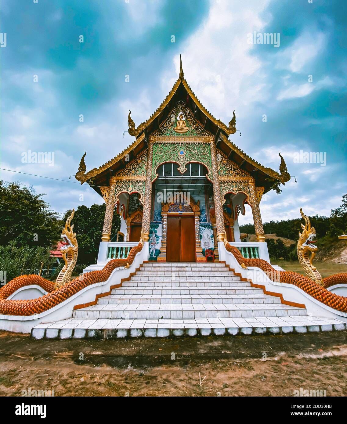 Temple wat in doi inthanon national park in Chiang Mai province ...