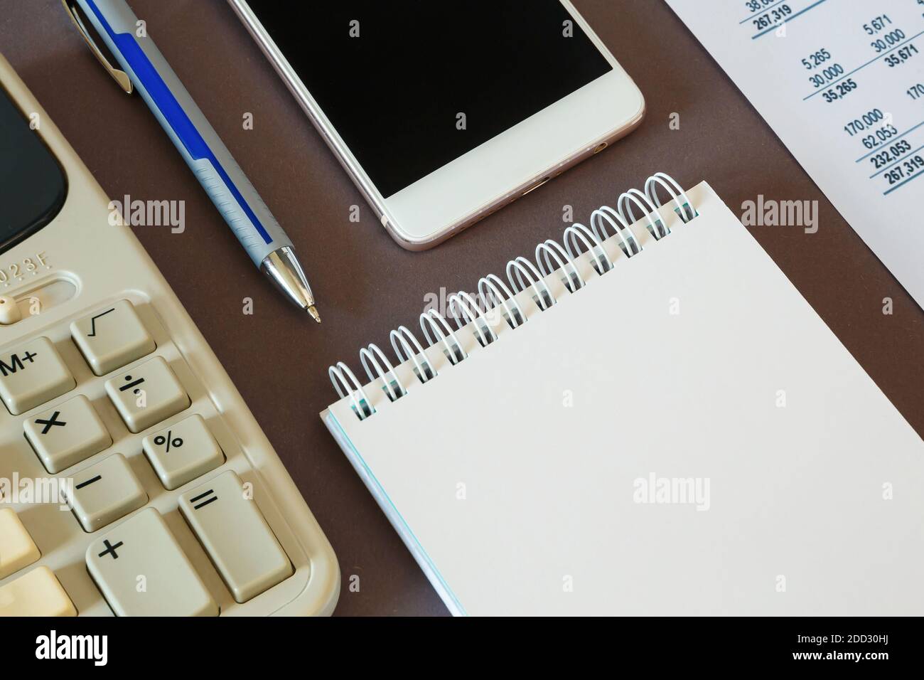 Desktop office desk - foto of the workspace with accessories. Business ...