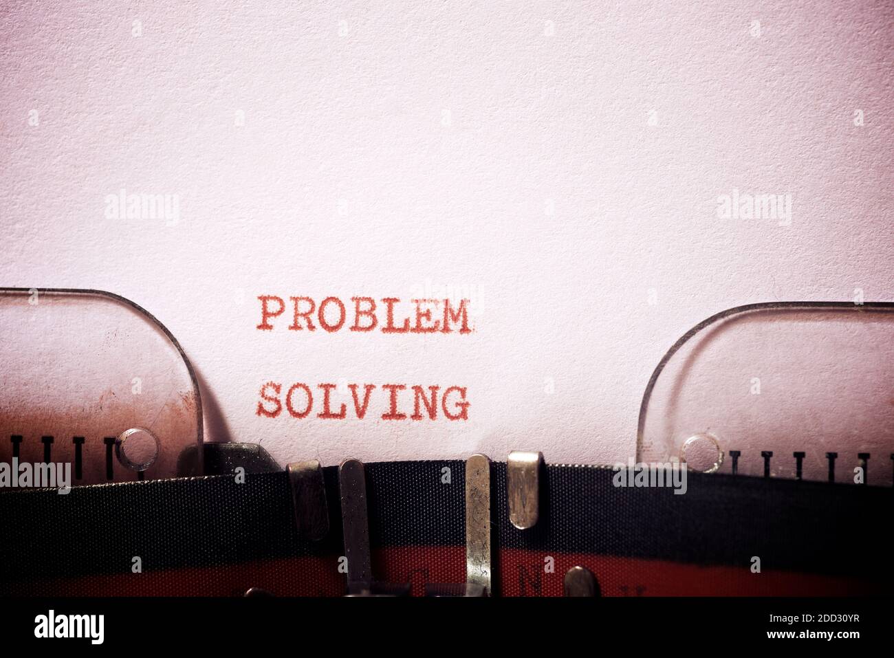Problem solving phrase written with a typewriter Stock Photo - Alamy