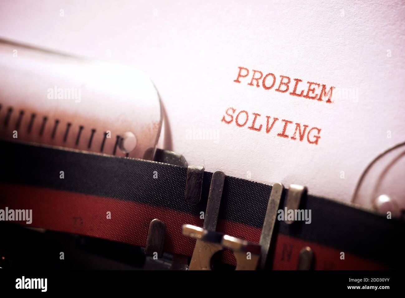Problem solving phrase written with a typewriter Stock Photo - Alamy