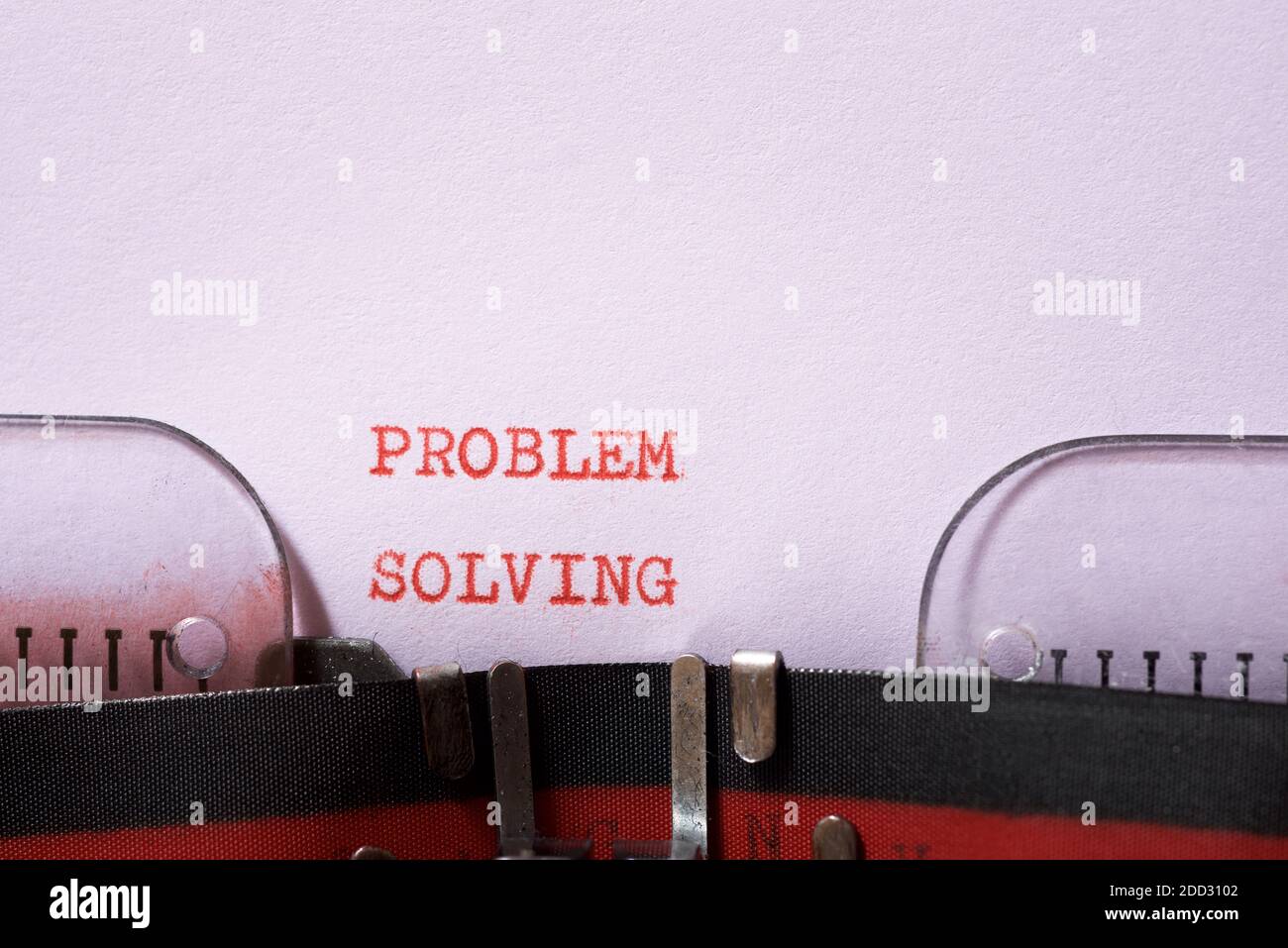 Problem solving phrase written with a typewriter Stock Photo - Alamy