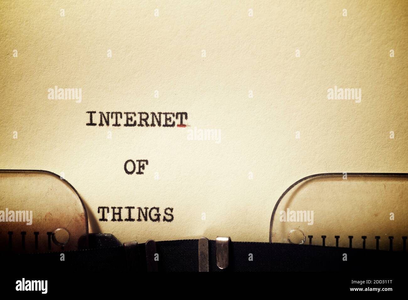 Internet of things phrase written with a typewriter Stock Photo - Alamy