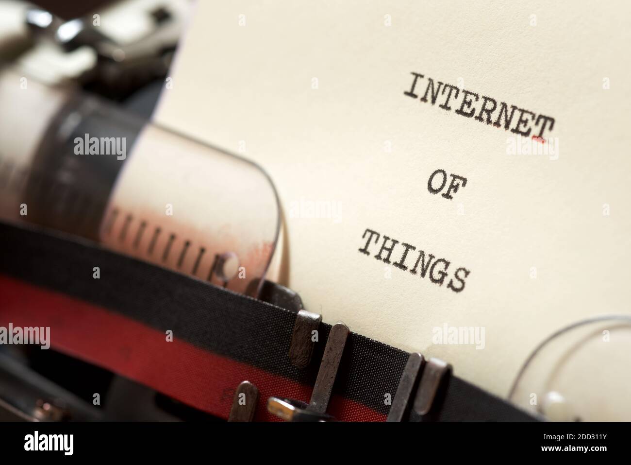 Internet of things phrase written with a typewriter Stock Photo - Alamy
