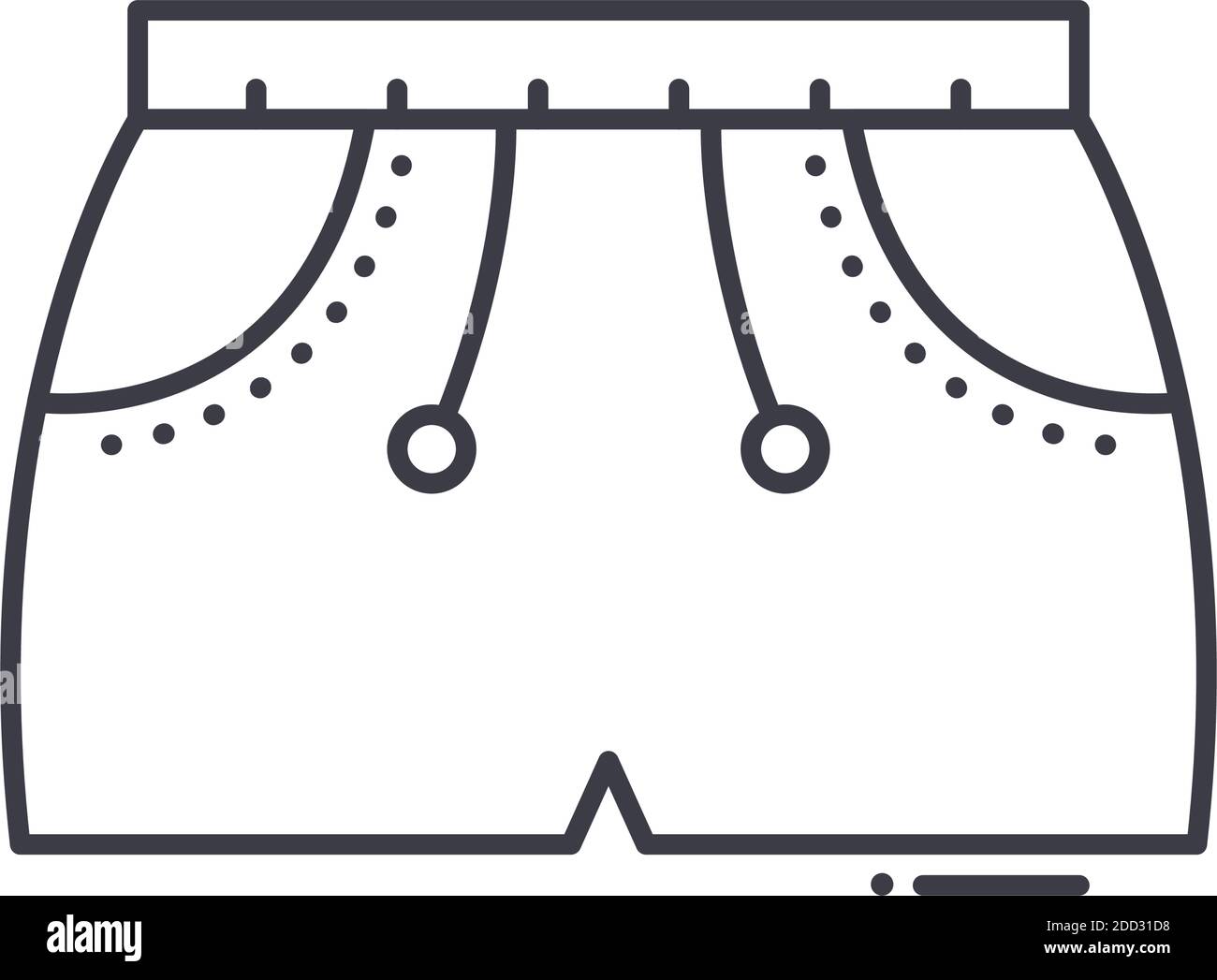 Pants icon, linear isolated illustration, thin line vector, web design ...