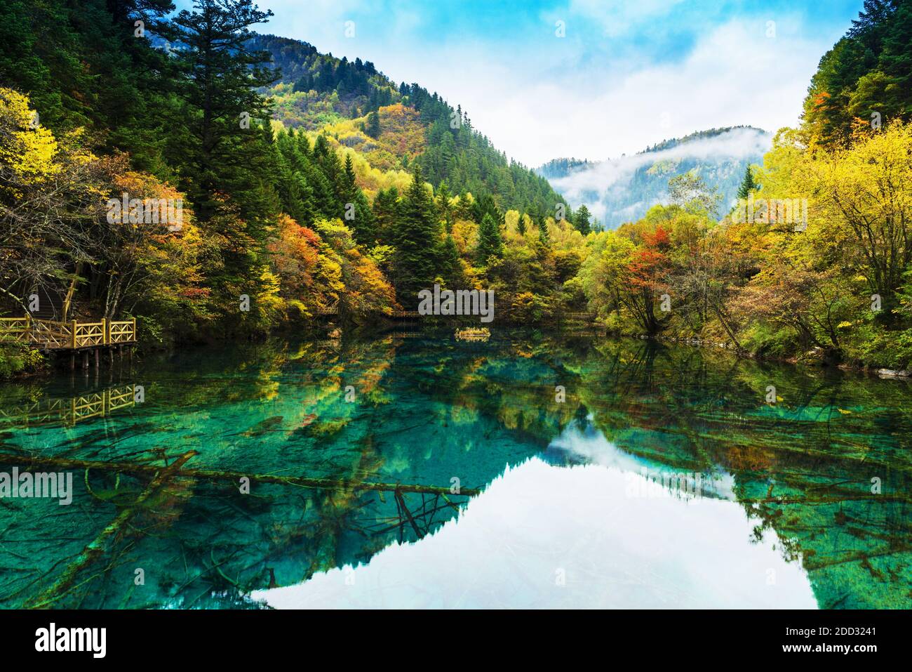 Beautiful scenery and natural scenery jiuzhaigou hi-res stock ...