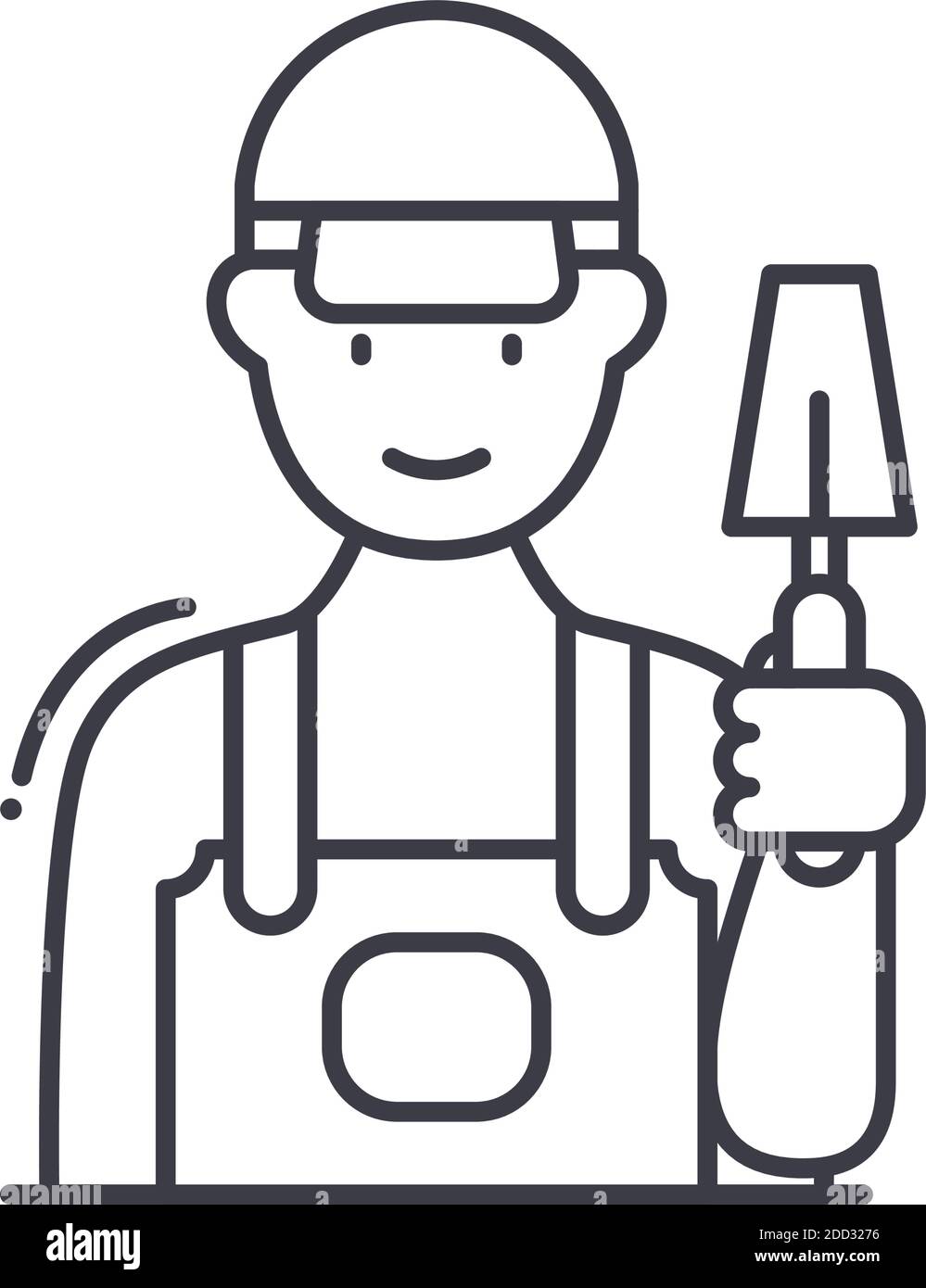 Painter occupation icon, linear isolated illustration, thin line vector ... Painter occupation icon, linear isolated illustration, thin line vector ...