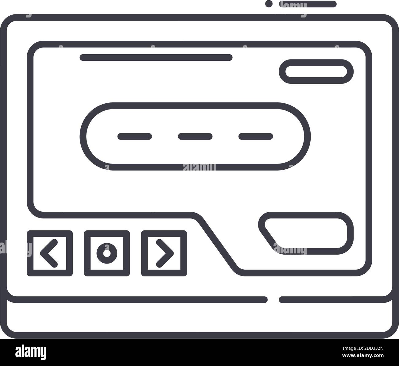 Pager icon, linear isolated illustration, thin line vector, web design ...