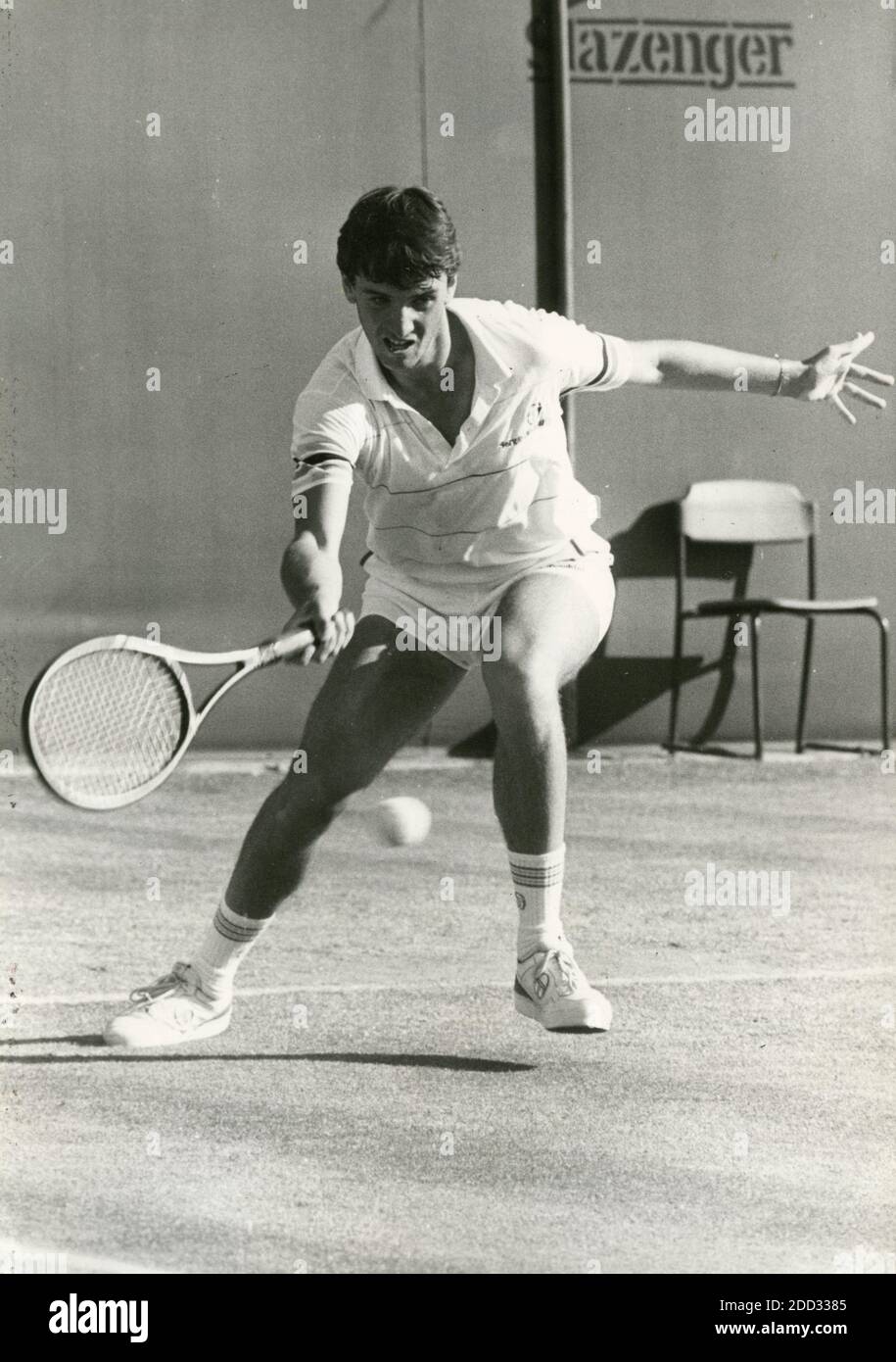 Italian tennis player Omar Camporese, Wimbledon Juniores, UK 1986 Stock ...