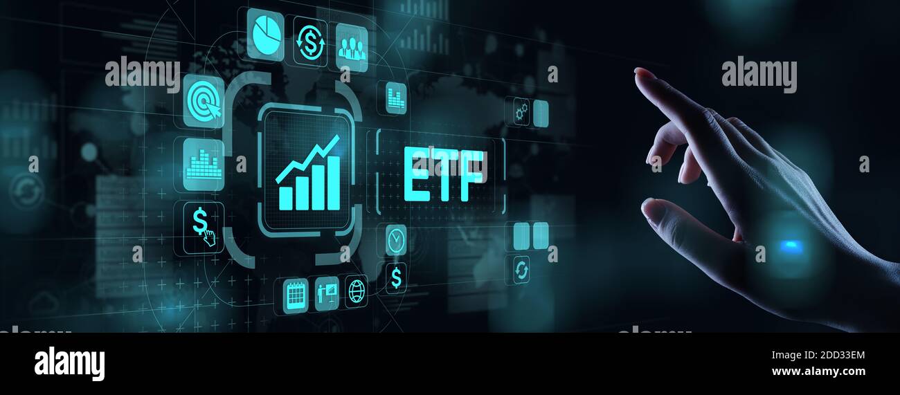 ETF Exchange traded fund Trading Investment Business finance concept on ...