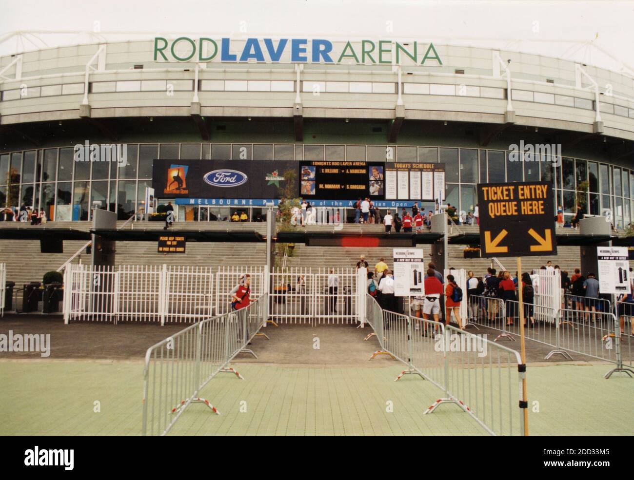 Outside the Rod Laver arena, Melbourne, Australia 2001 Stock Photo - Alamy