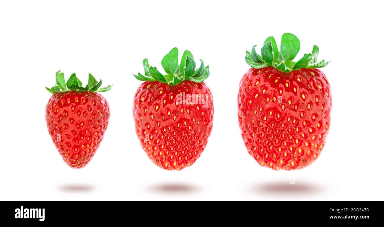 fresh strawberries, set on white Stock Photo - Alamy