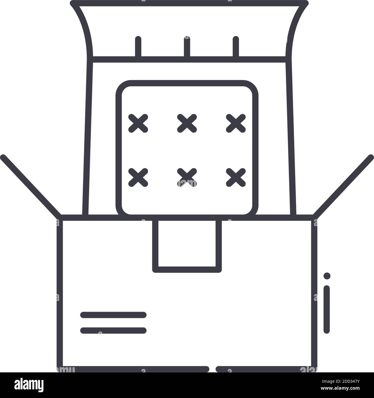 Package icon, linear isolated illustration, thin line vector, web ...