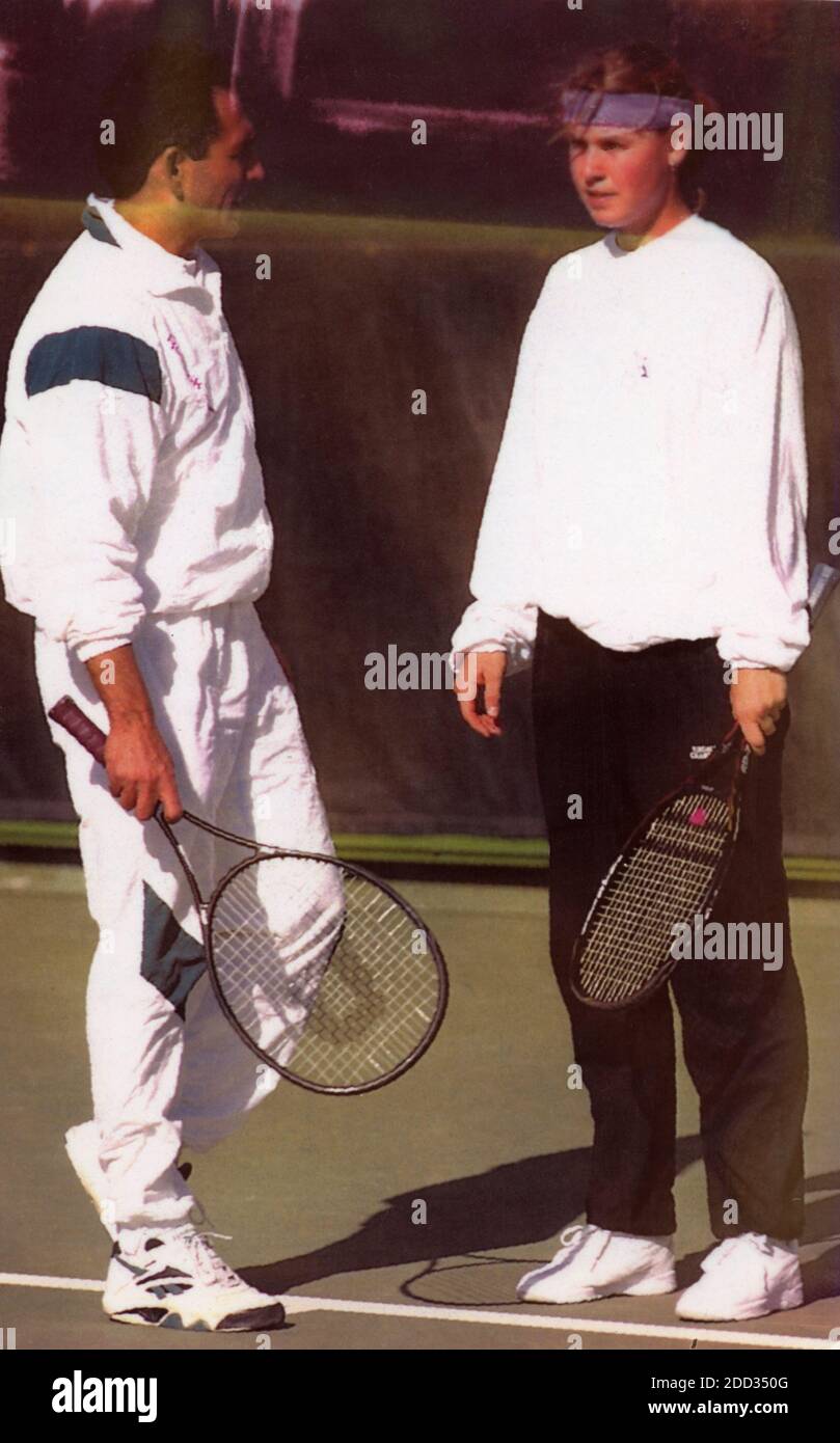 German tennis player Anke Huber, 1990s Stock Photo - Alamy