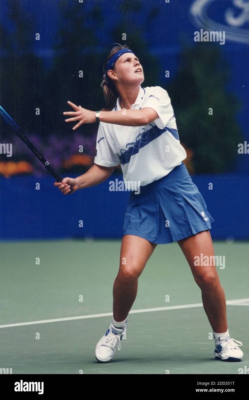 German tennis player Anke Huber, Australian Open 1996 Stock Photo - Alamy