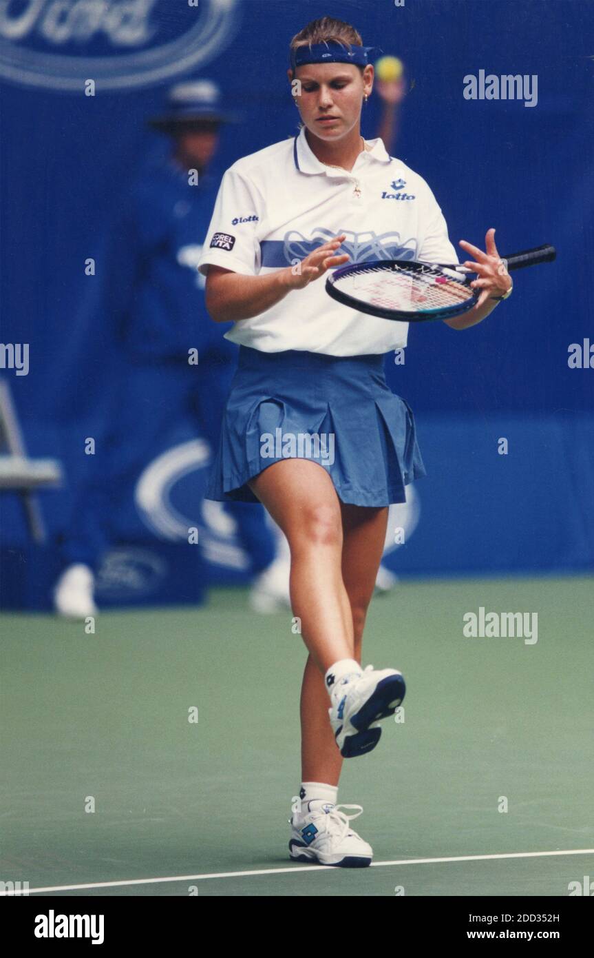 German tennis player Anke Huber, Australian Open 1996 Stock Photo - Alamy