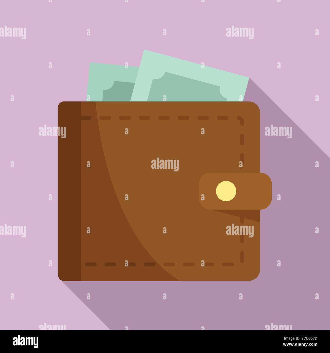Full wallet vector brown hi-res stock photography and images - Alamy
