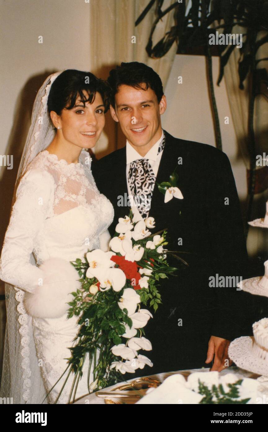 Italian tennis player Renzo Furlan's wedding, 1990s Stock Photo - Alamy