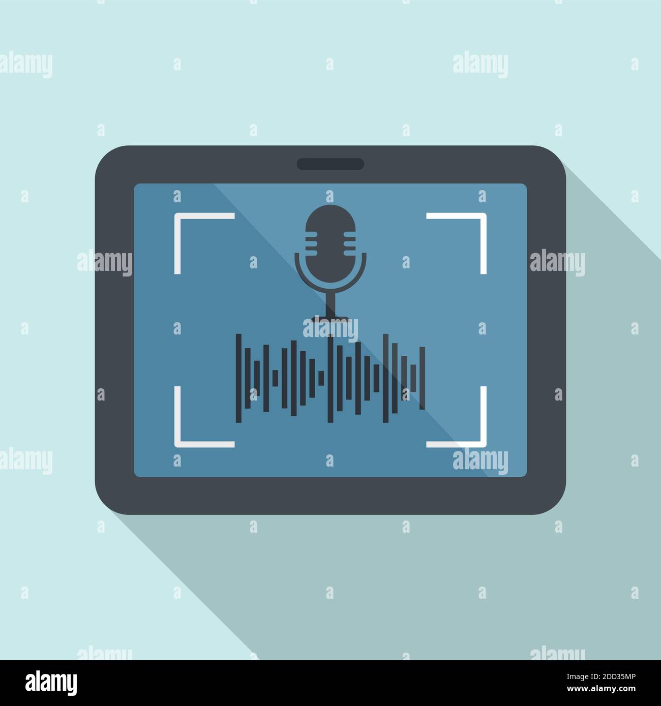 Tablet screen recording icon, flat style Stock Vector Image & Art - Alamy