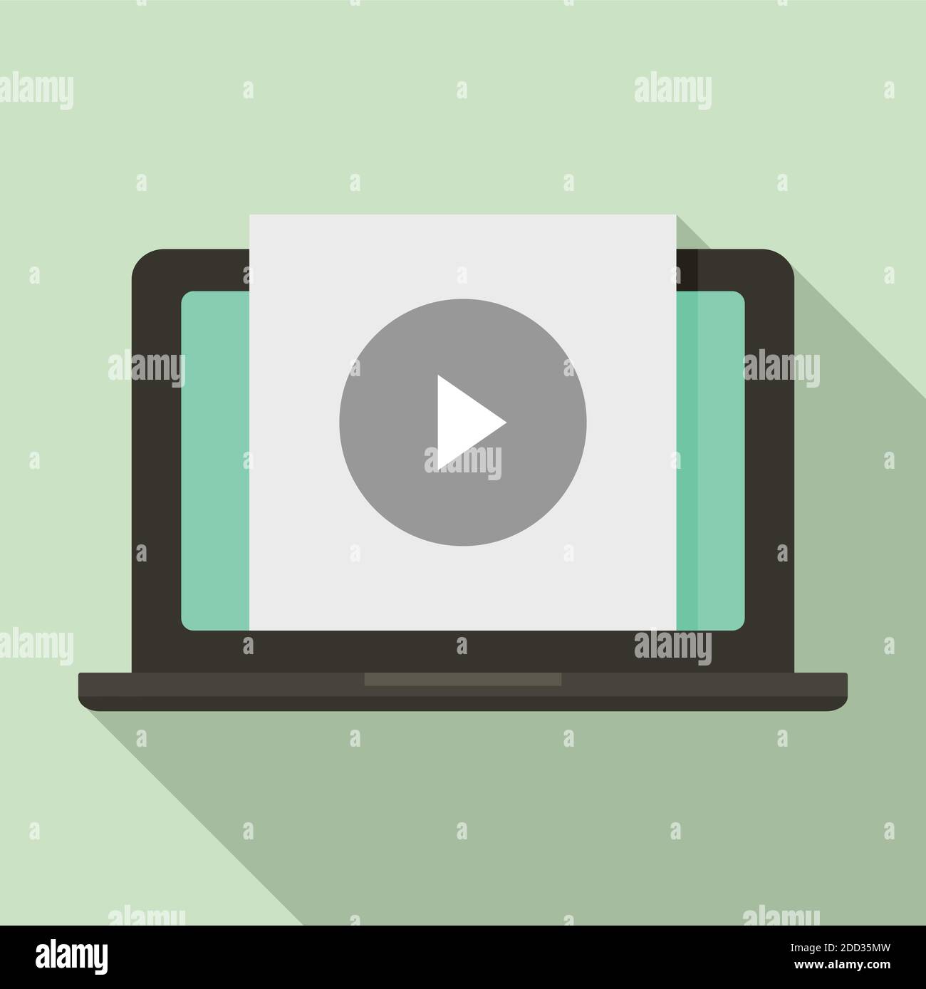 Laptop screen recording icon, flat style Stock Vector Image & Art - Alamy