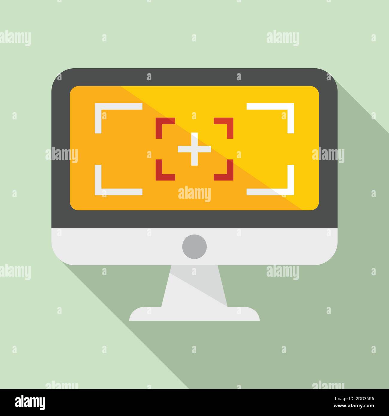 Computer screen recording icon, flat style Stock Vector Image & Art - Alamy