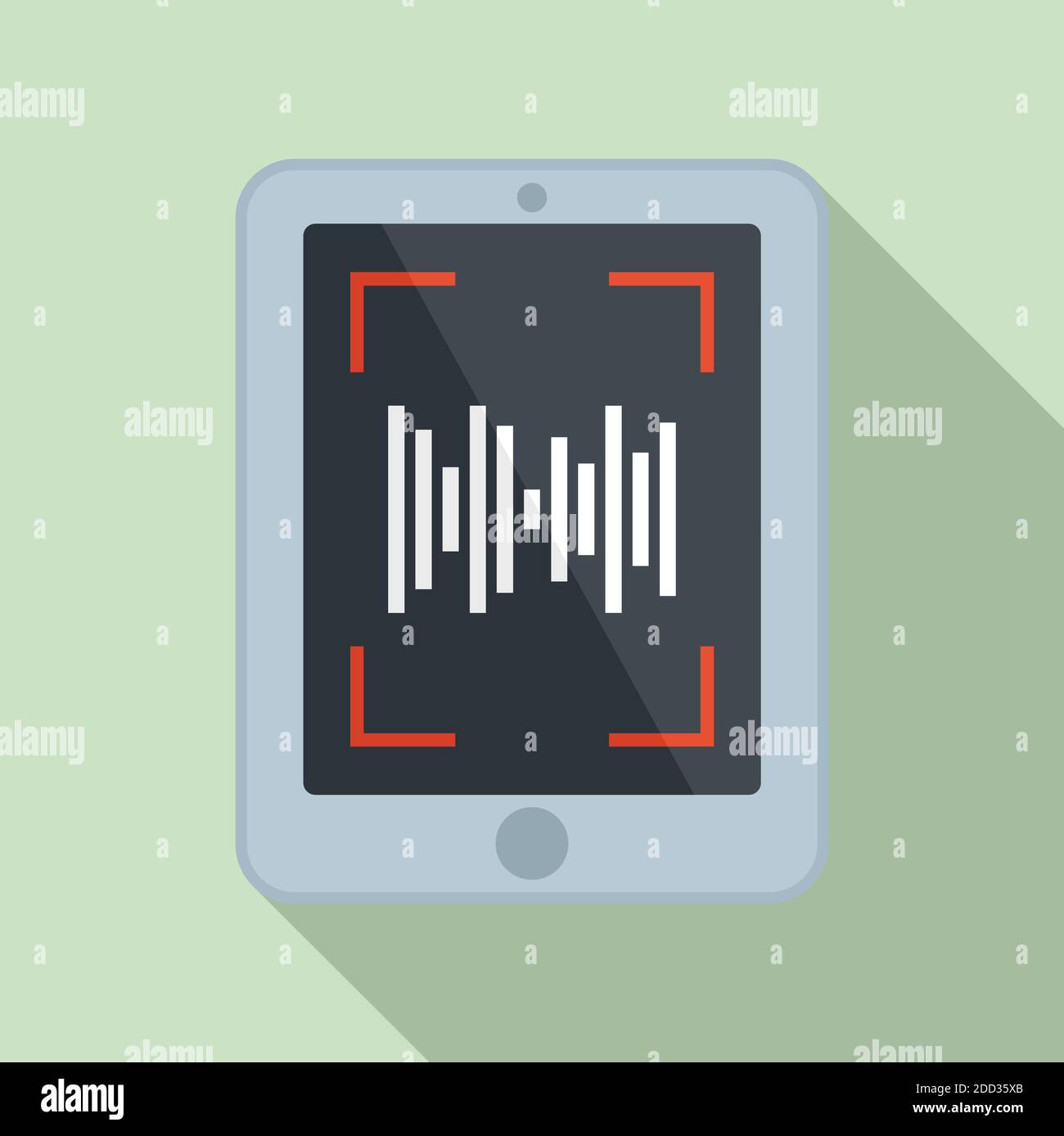 Tablet app screen recording icon, flat style Stock Vector Image & Art ...