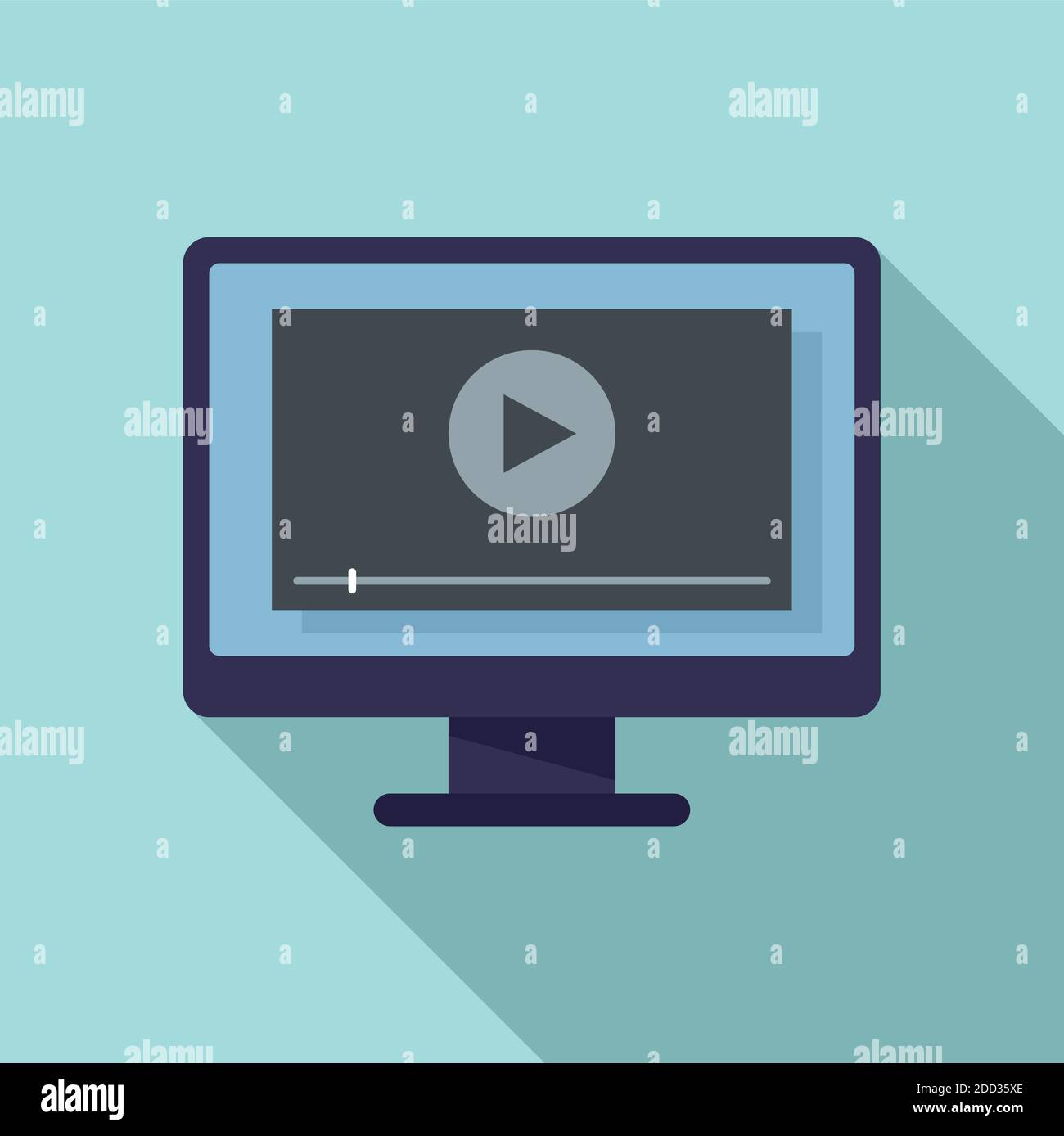 Monitor screen recording icon, flat style Stock Vector Image & Art - Alamy