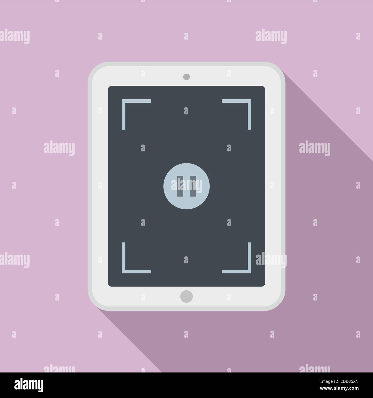 Pause screen recording icon, flat style Stock Vector Image & Art - Alamy