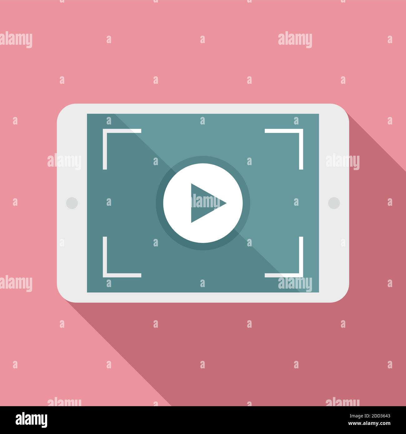 Tablet video recording icon, flat style Stock Vector Image & Art - Alamy