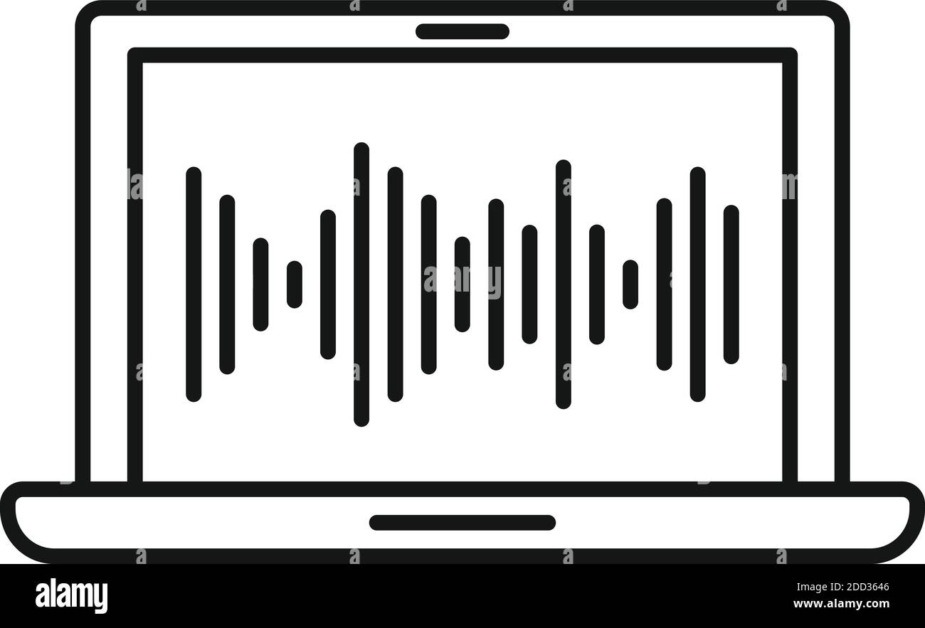 Notebook screen recording icon, outline style Stock Vector Image & Art ...