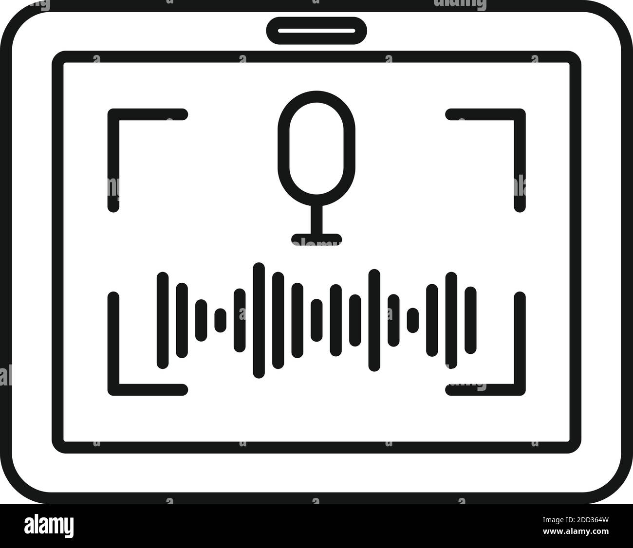 Tablet screen recording icon, outline style Stock Vector Image & Art ...