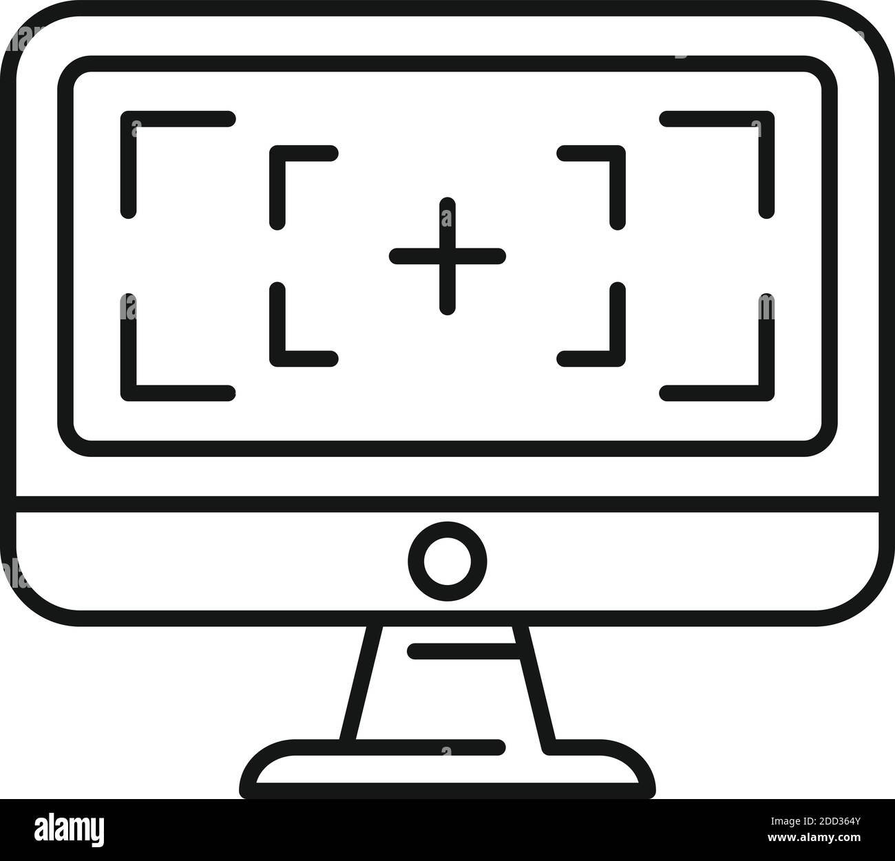 Computer screen recording icon, outline style Stock Vector Image & Art ...