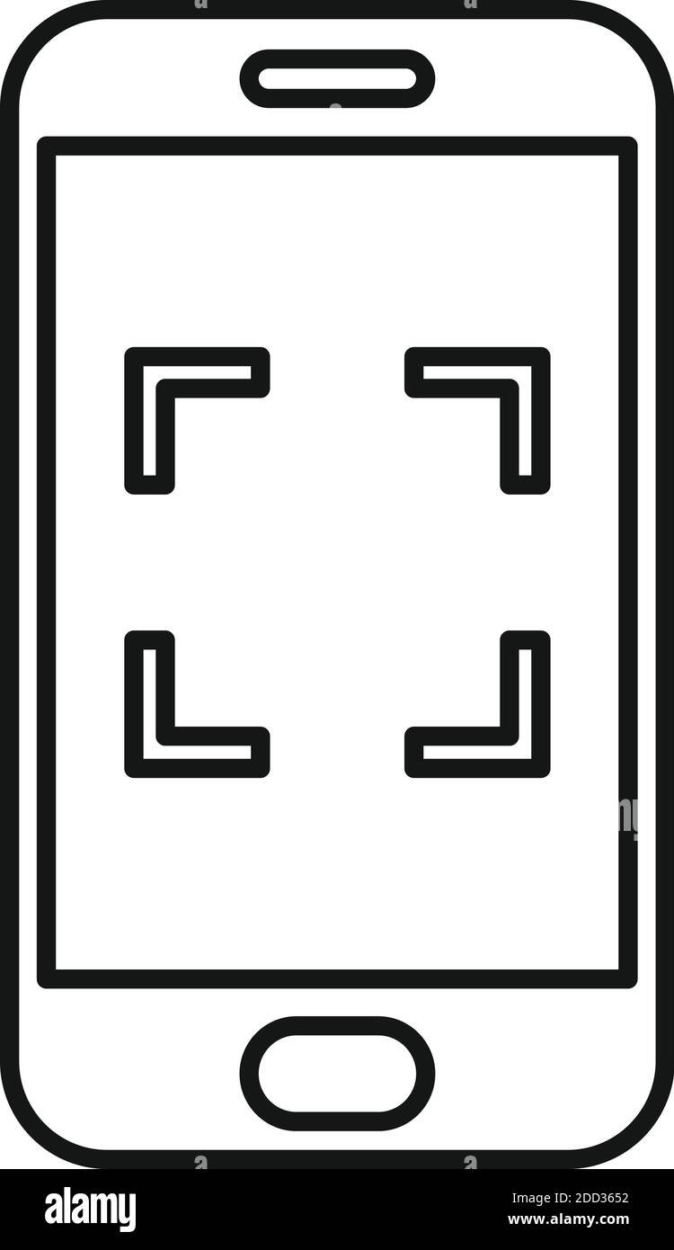 Phone app screen recording icon, outline style Stock Vector Image & Art ...