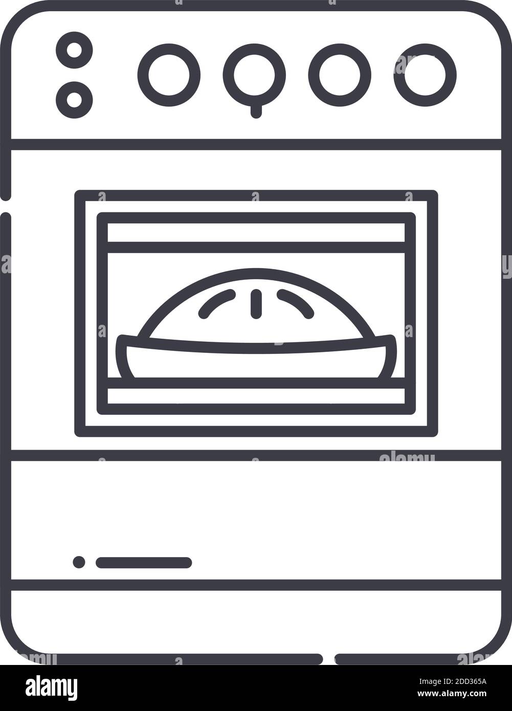Oven icon, linear isolated illustration, thin line vector, web design ...