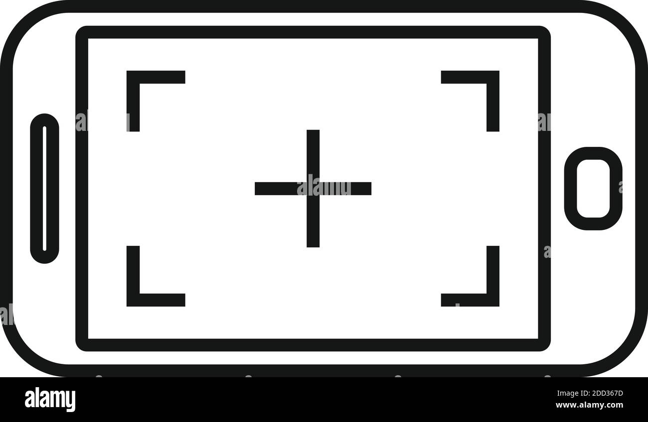 Phone screen recording icon, outline style Stock Vector Image & Art - Alamy