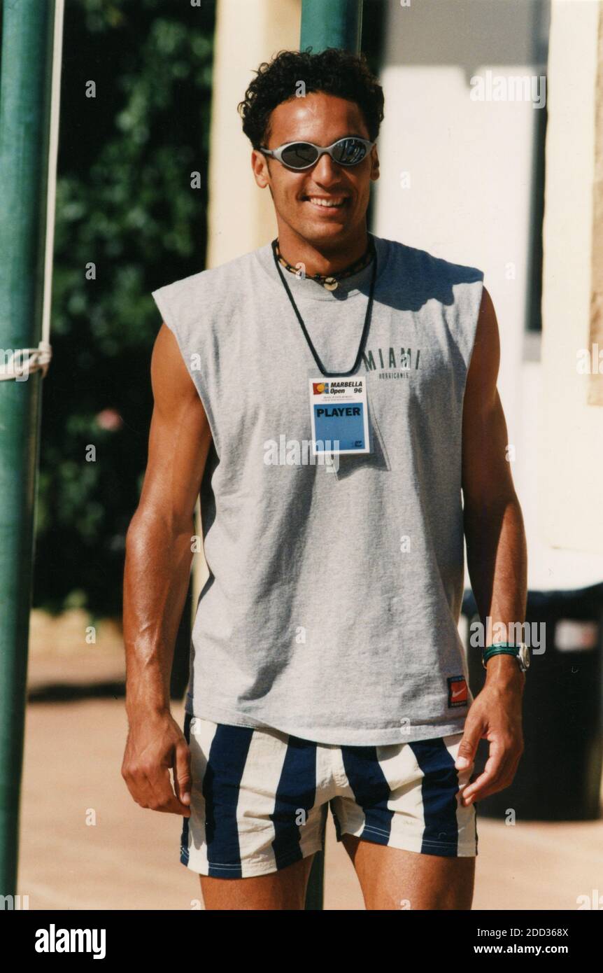 Moroccan tennis players Karim Alami, 1996 Stock Photo - Alamy