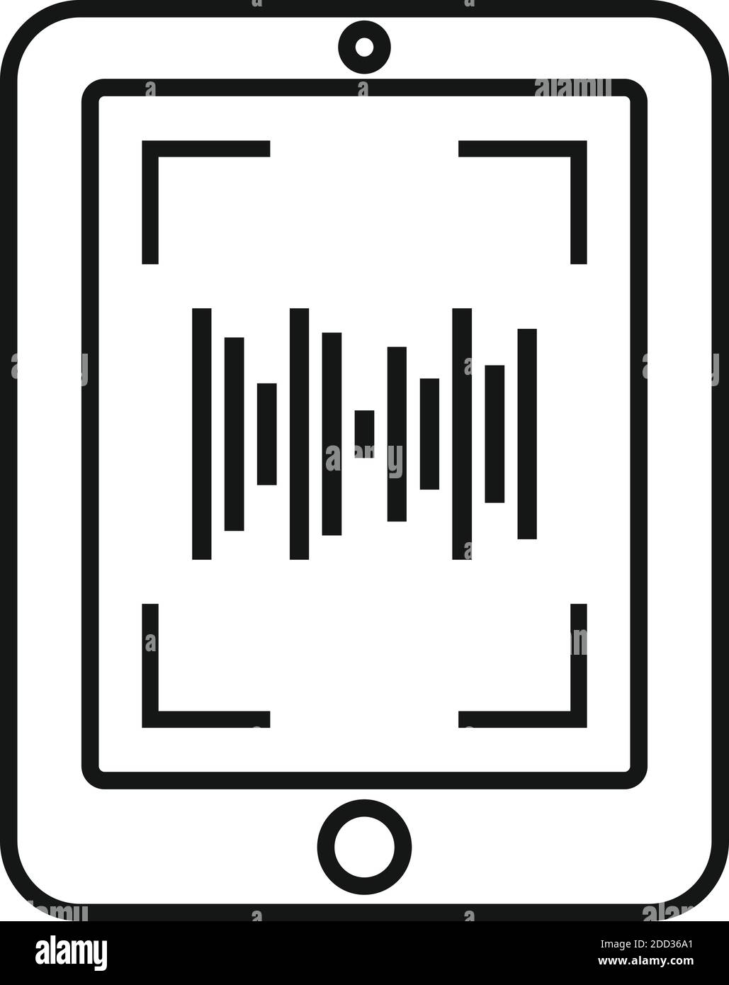 Tablet app screen recording icon, outline style Stock Vector Image ...