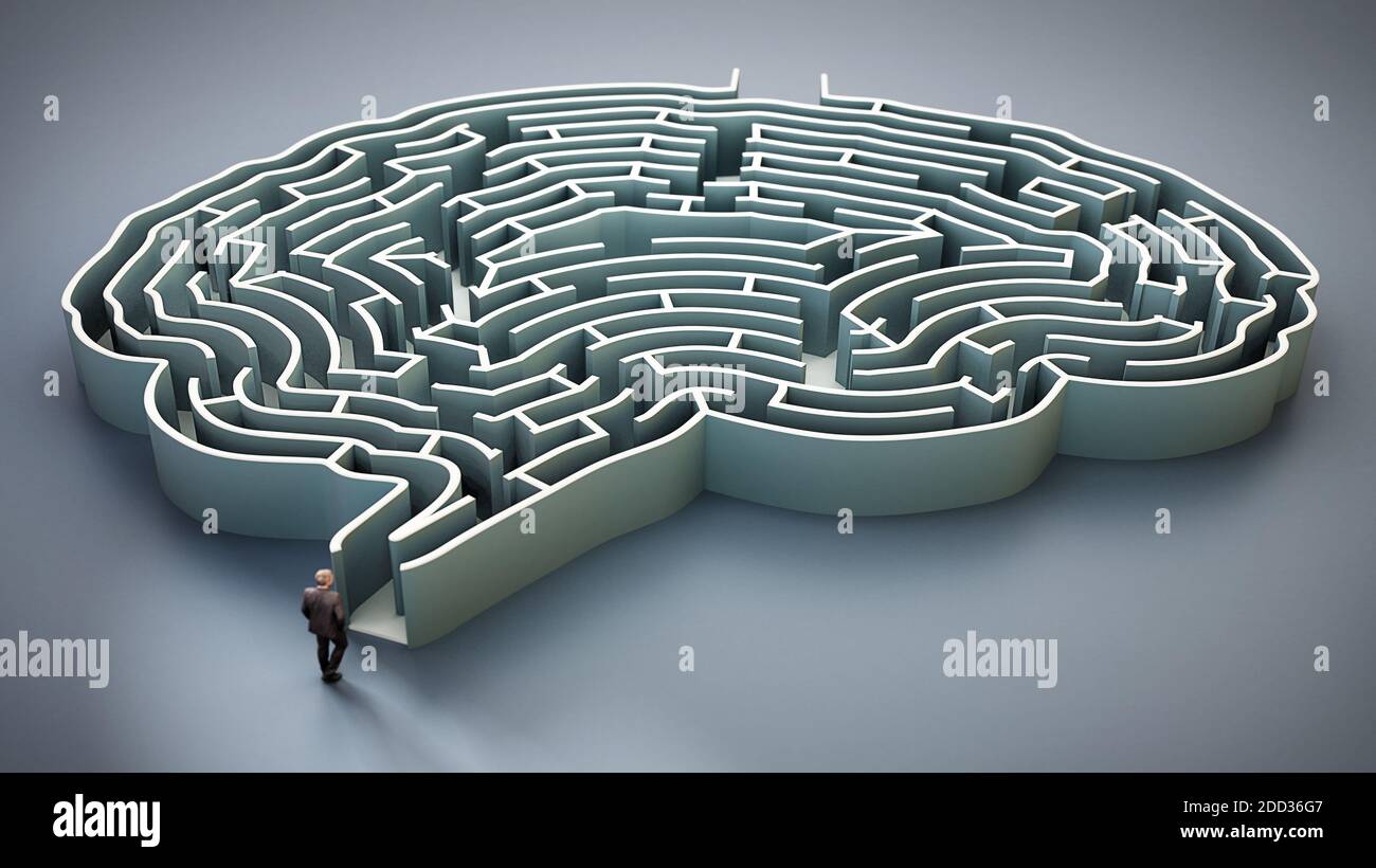 Brain maze hi-res stock photography and images - Alamy