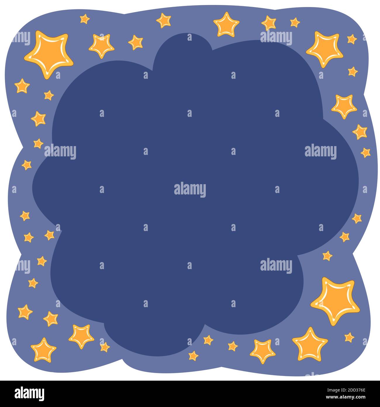 Abstract background. Asterisks. Cartoon flat style. Soft rounded clouds ...