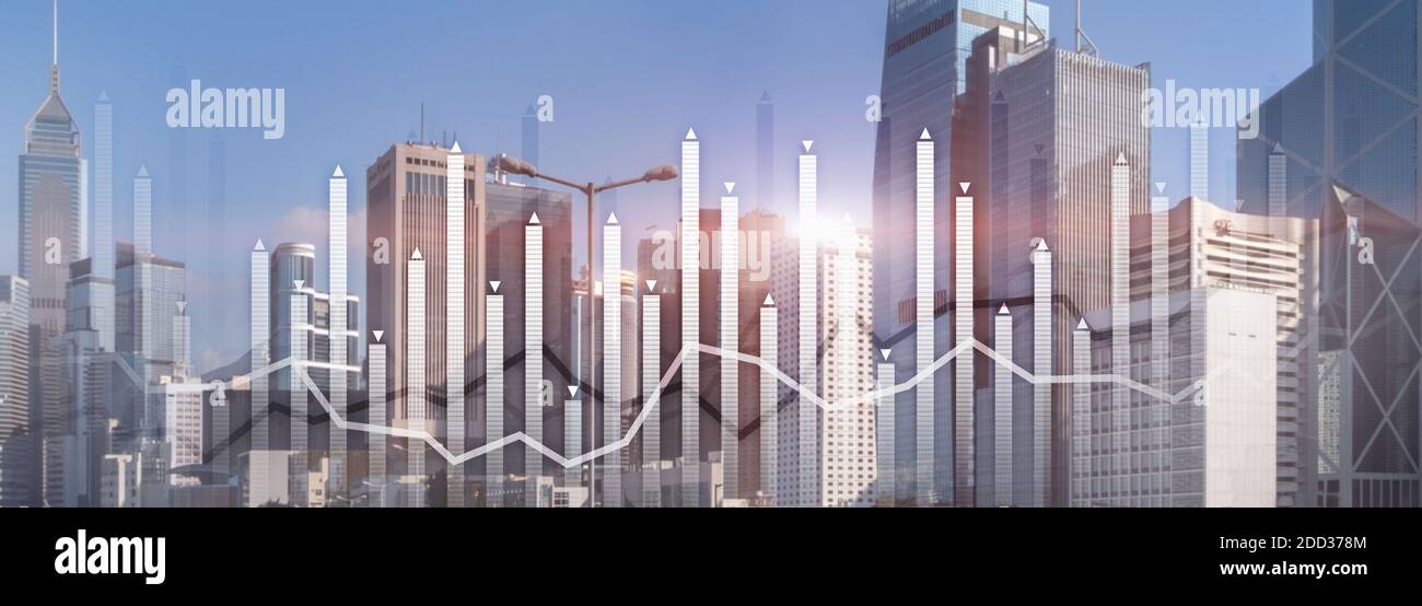 Financial growth chart graph diagram analysis big data trading ...