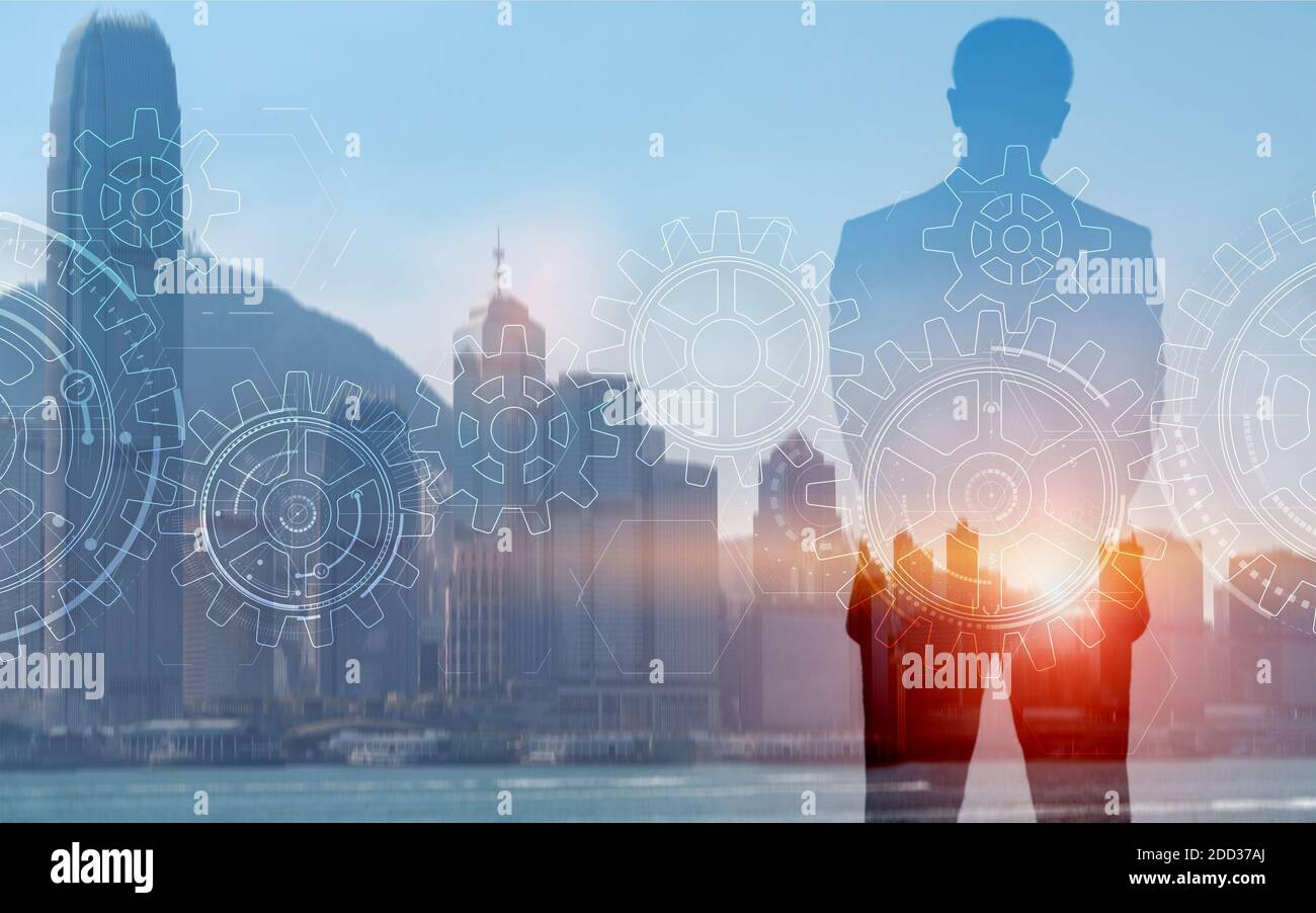 Gears Business Teamwork. Cog gear to success as concept Stock Photo - Alamy