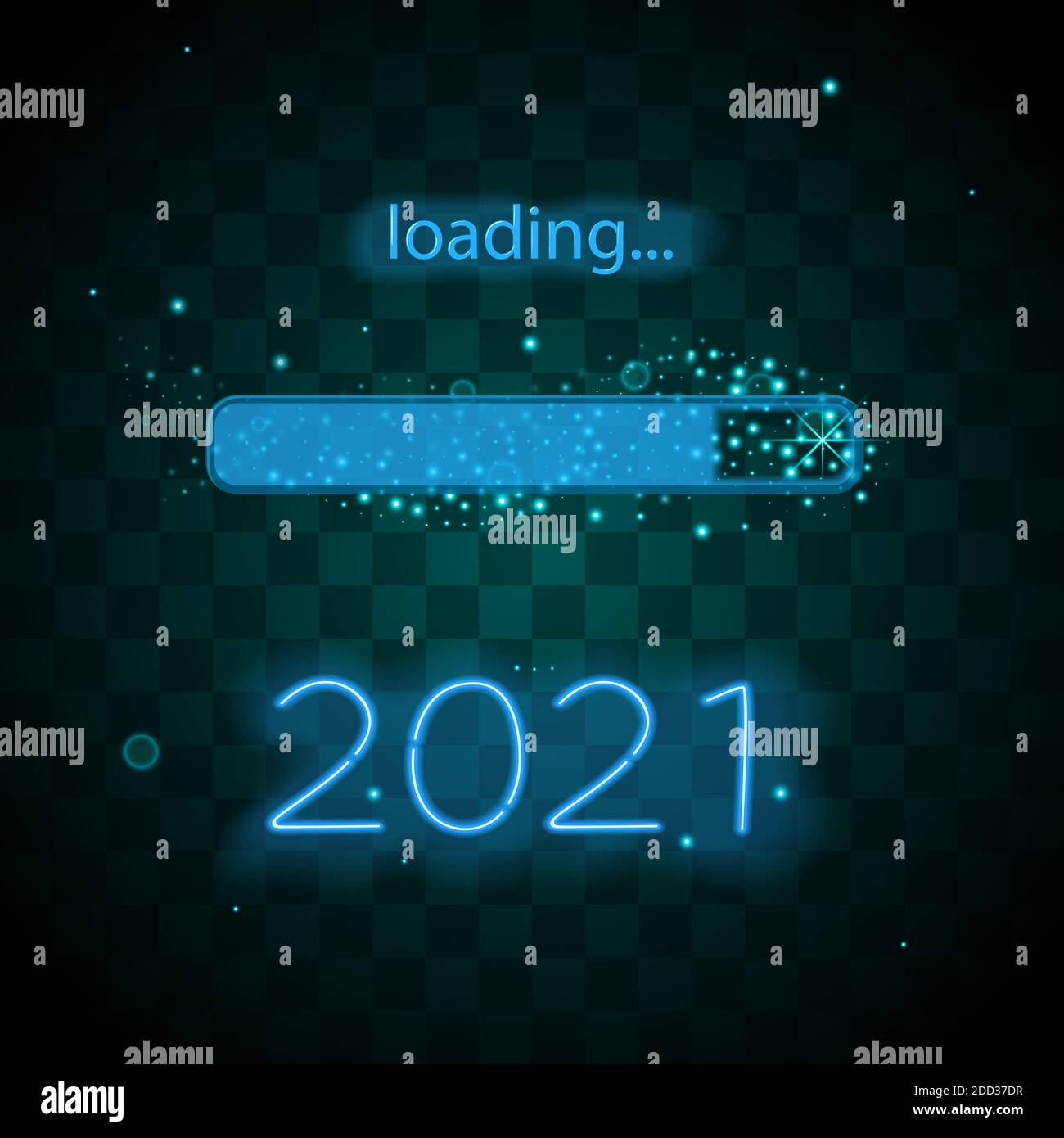 Neon progress bar new year Stock Vector Image & Art - Alamy