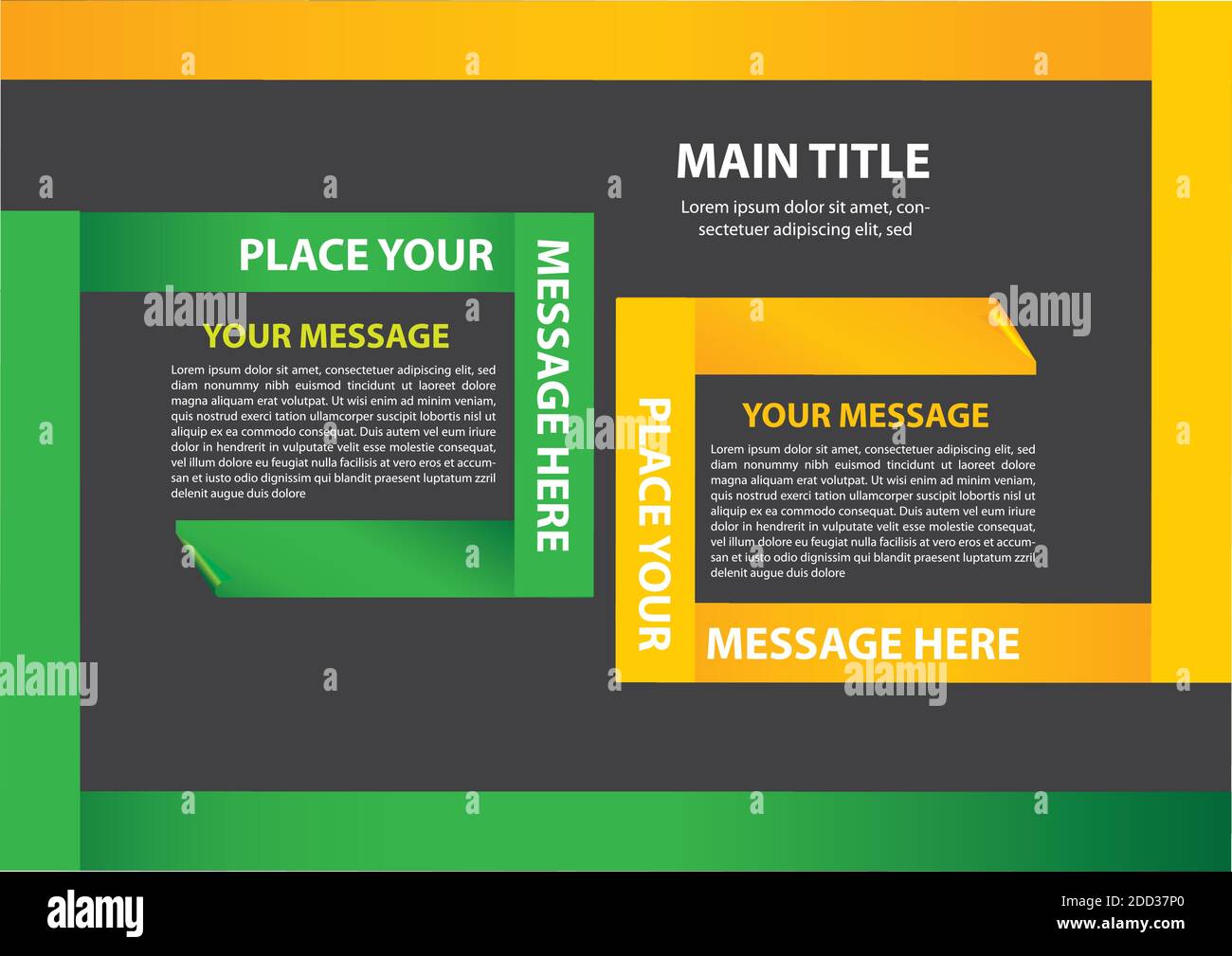 Paper folding Vector Layout Design Template with area for texts Stock ...