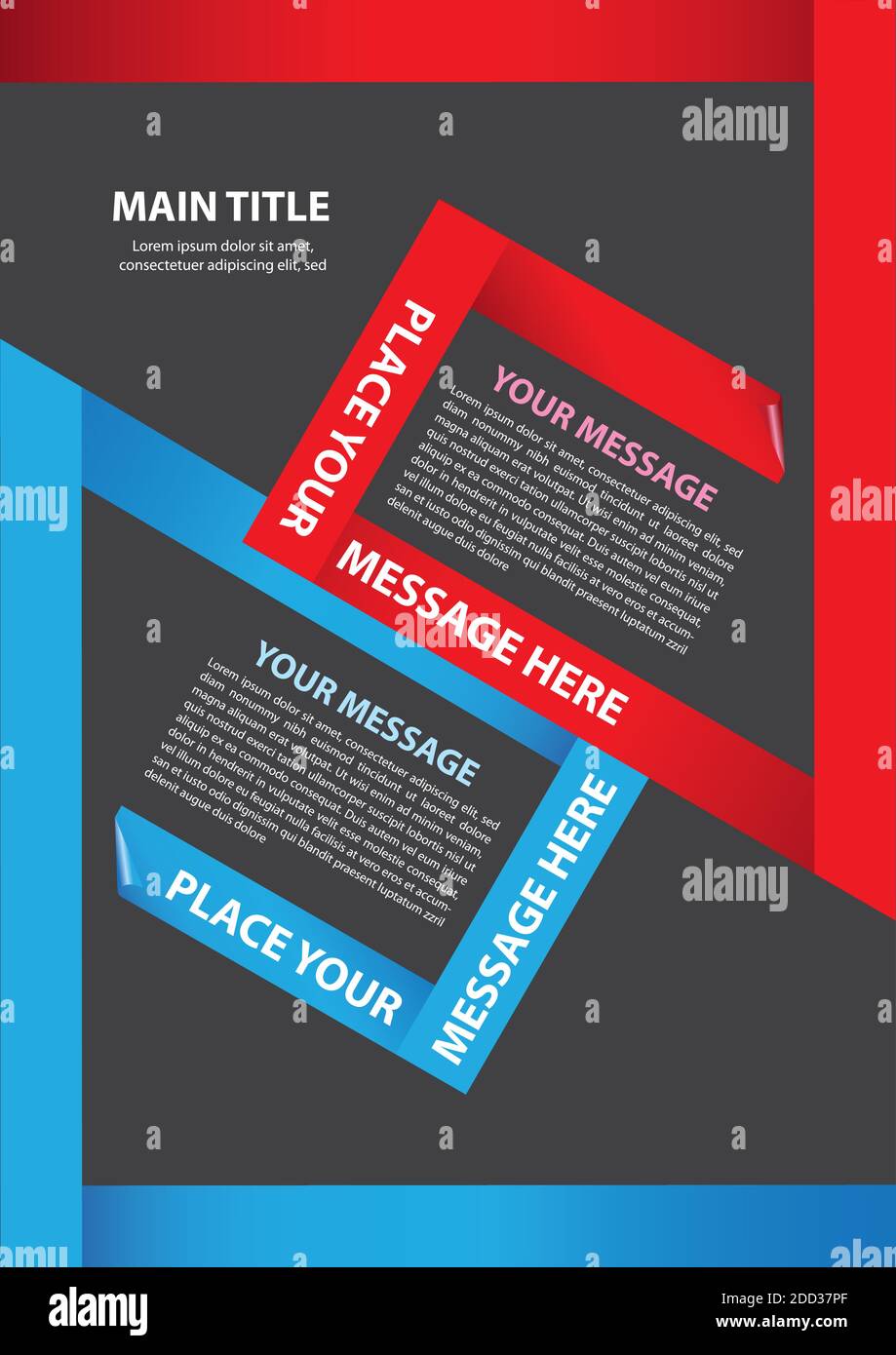 Paper folding Vector Layout Design Template with area for texts Stock ...